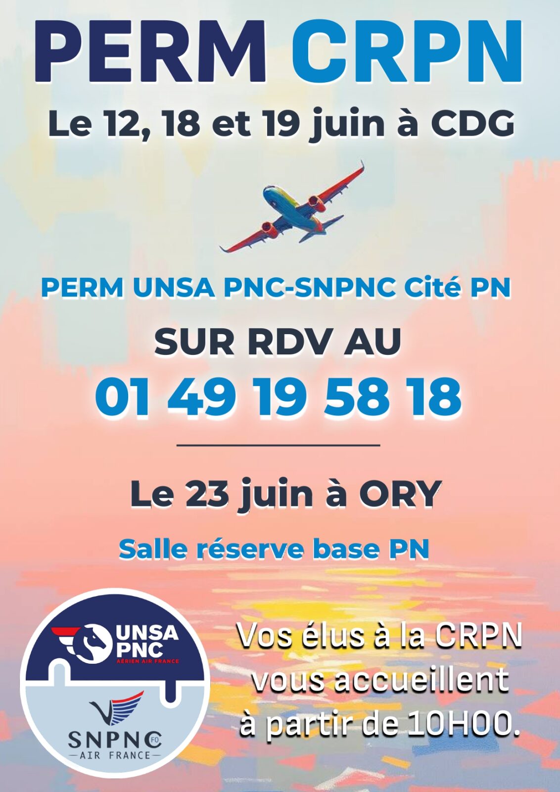 Permanences CRPN : dates pour Juin - SNPNC-FO